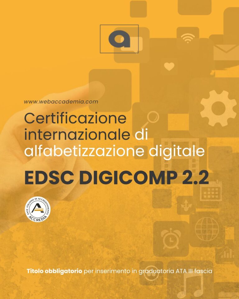 EDSC DIGCOMP 2.2 – Certificazione internazionale di alfabetizzazione ...